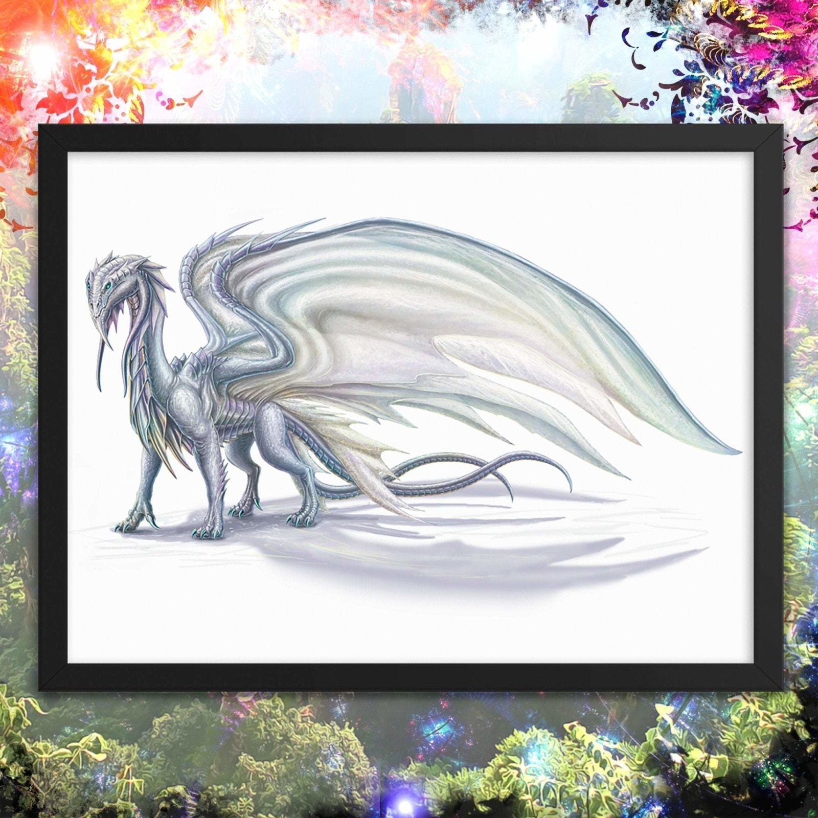 Dragon Poster, Game Room Wall Art Print, Fantasy Illustration, Gaming ...